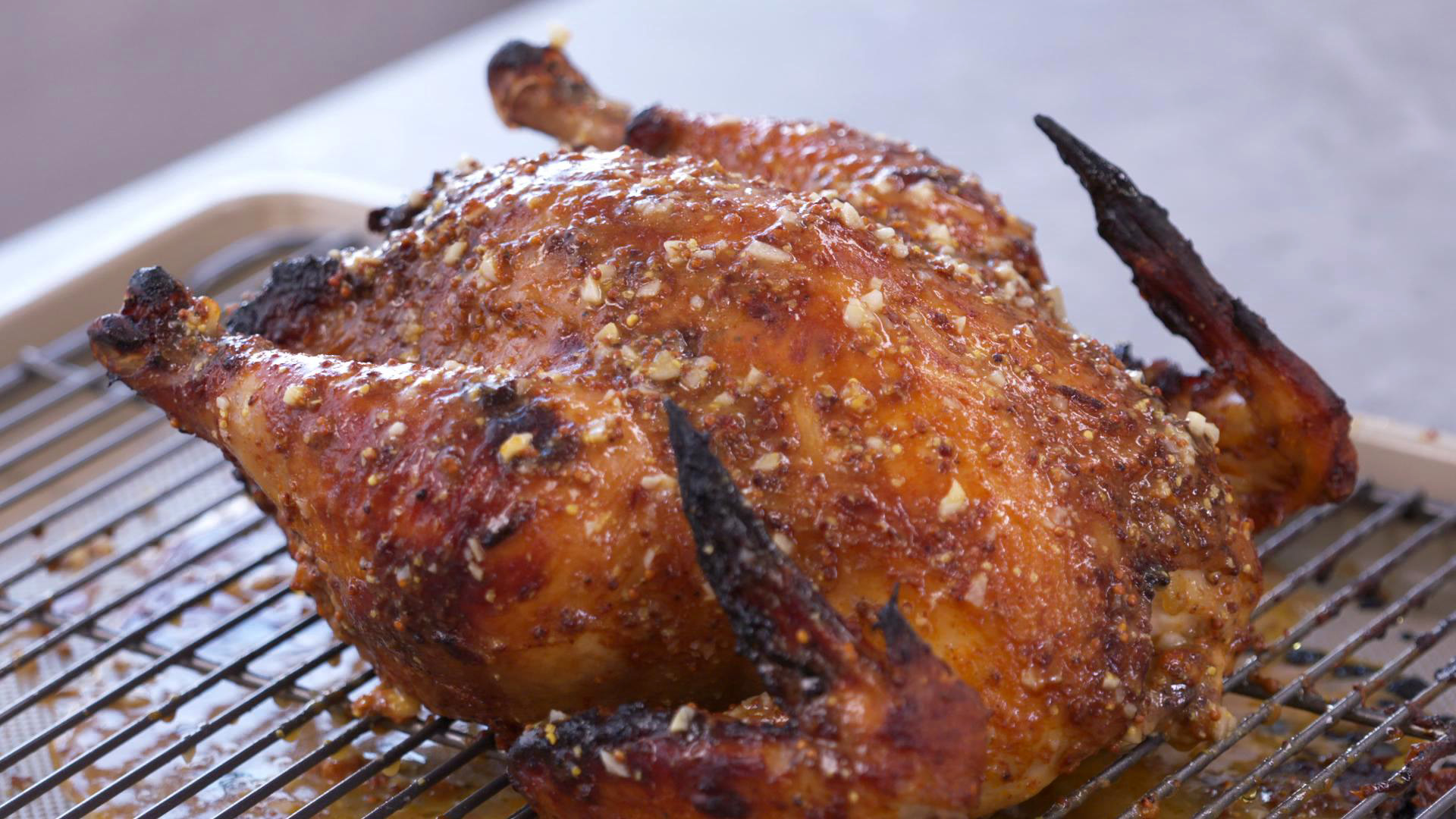 Hot Honey Mustard Roasted Chicken | Culture Kitchen